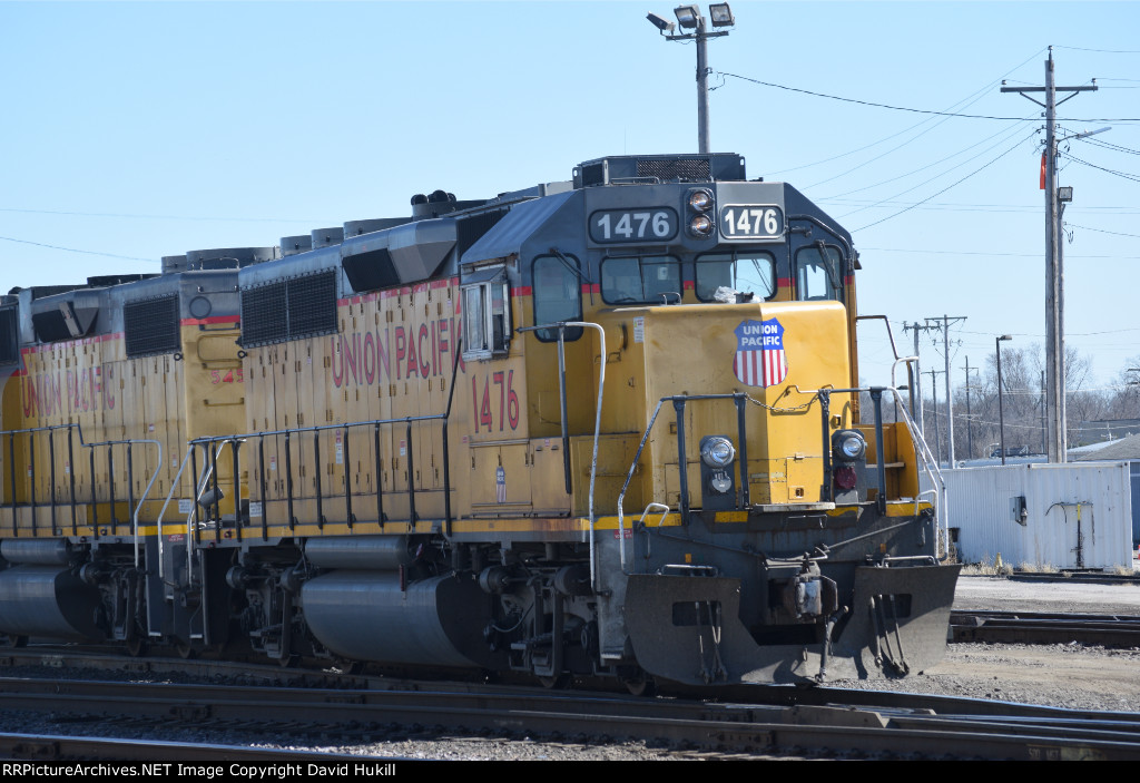 UP Engines 1476 and 545, Des Moines IA